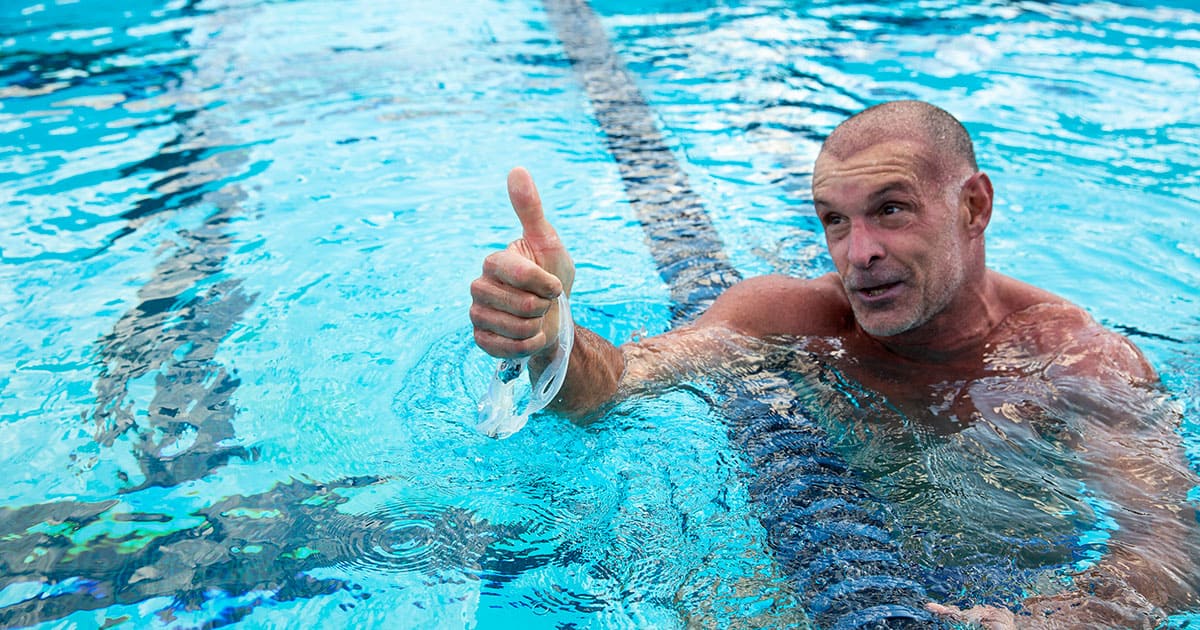 David J. Miller Swims a Million Yards for Cancer Research