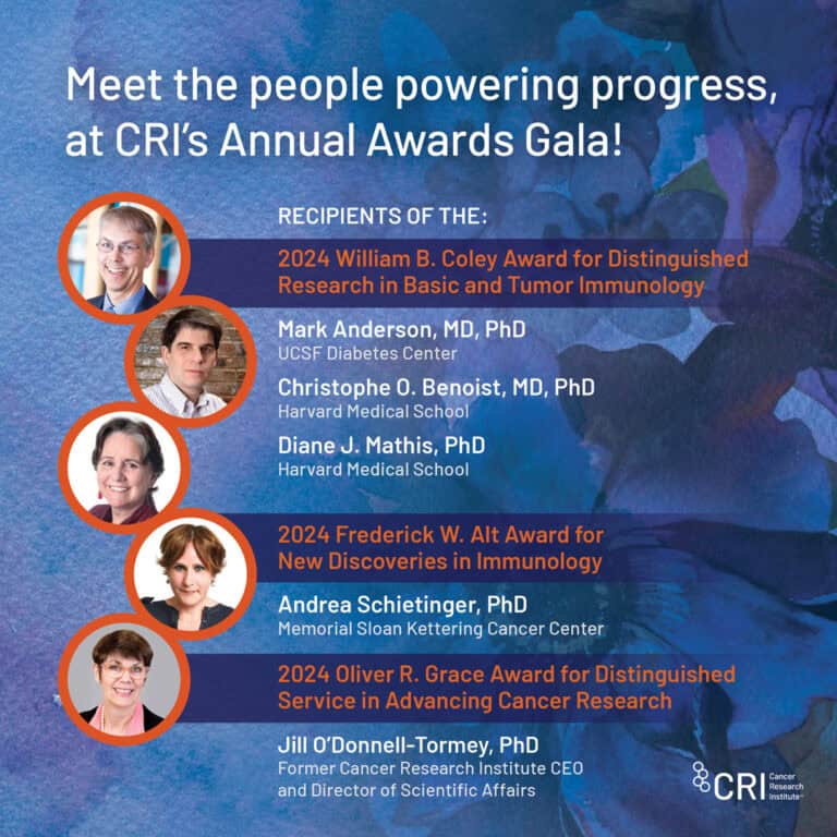 Immunotherapy Titans to Be Honored for Scientific Excellence at CRI’s ...
