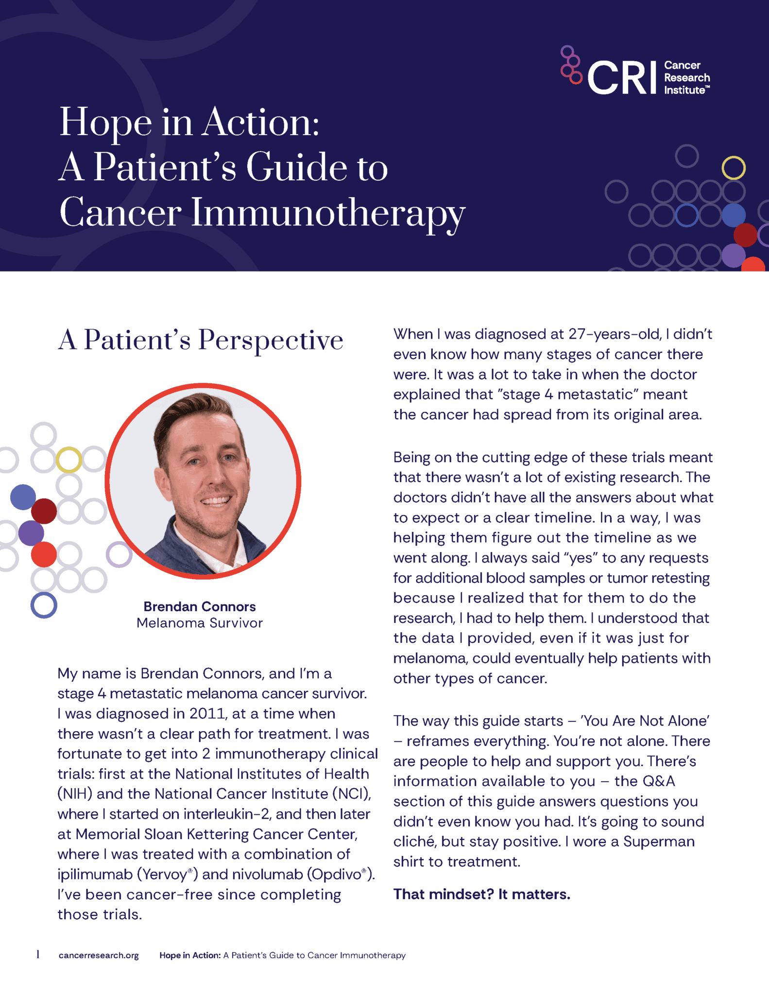 A Patient's Guide to Cancer Immunotherapy - Cancer Research Institute